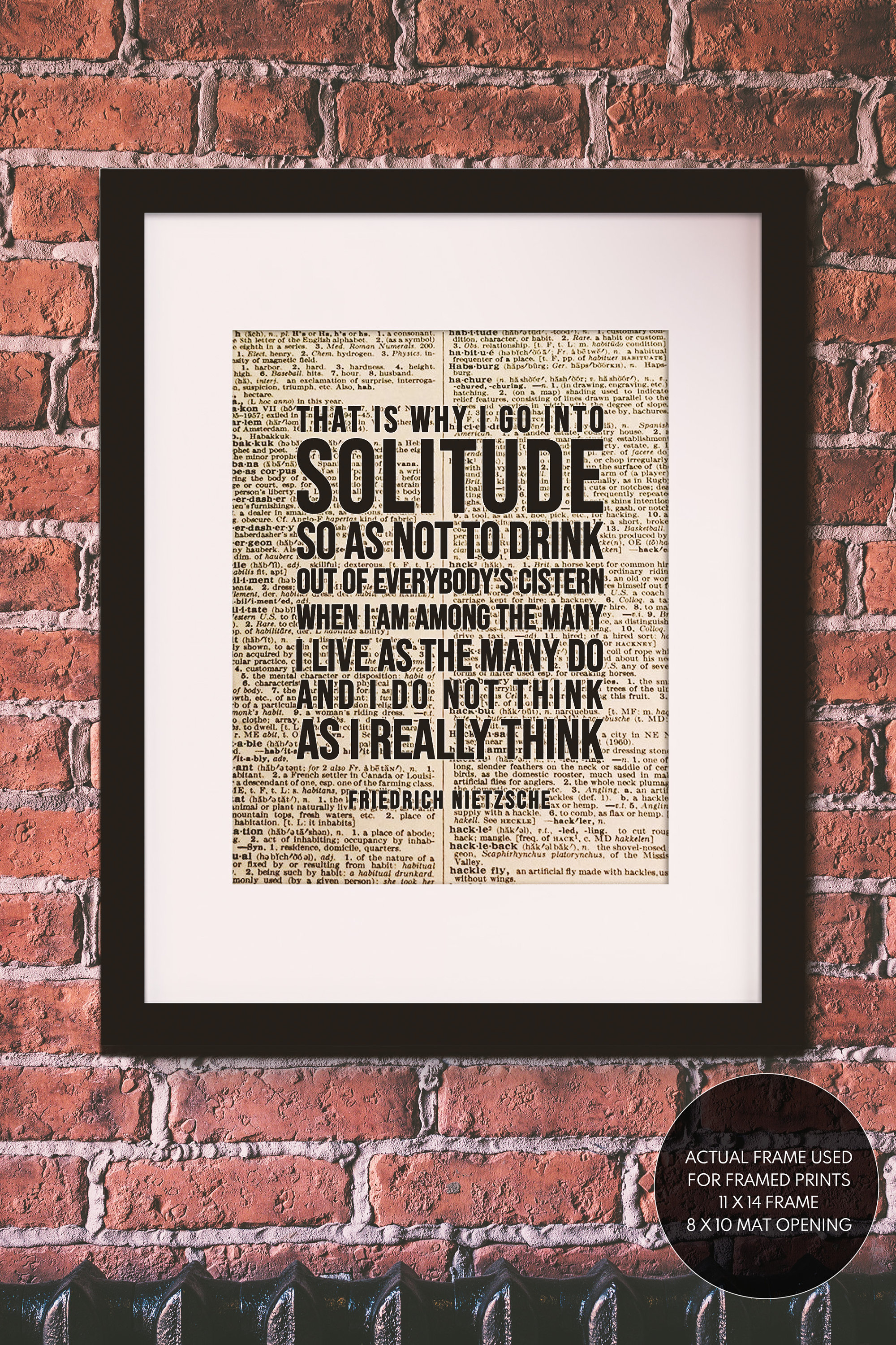 That Is Why I Go Into Solitude Quote Friedrich Nietzsche | Etsy