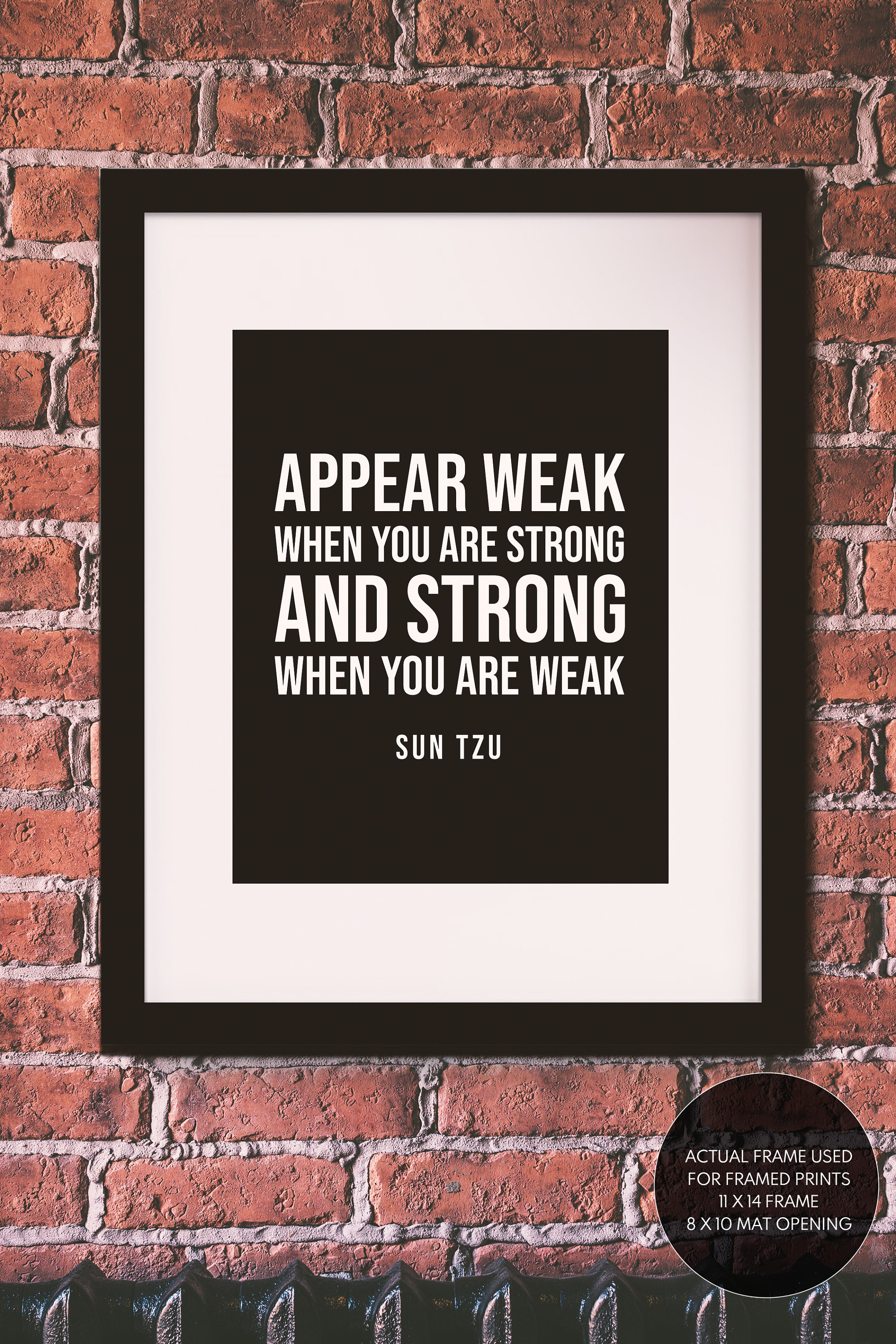 Appear Weak When You Are Strong Quote Sun Tzu Literary | Etsy