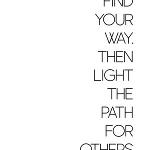 Find Your Way - Empowerment Poster / Inspirational Quote / Art Print - Etsy