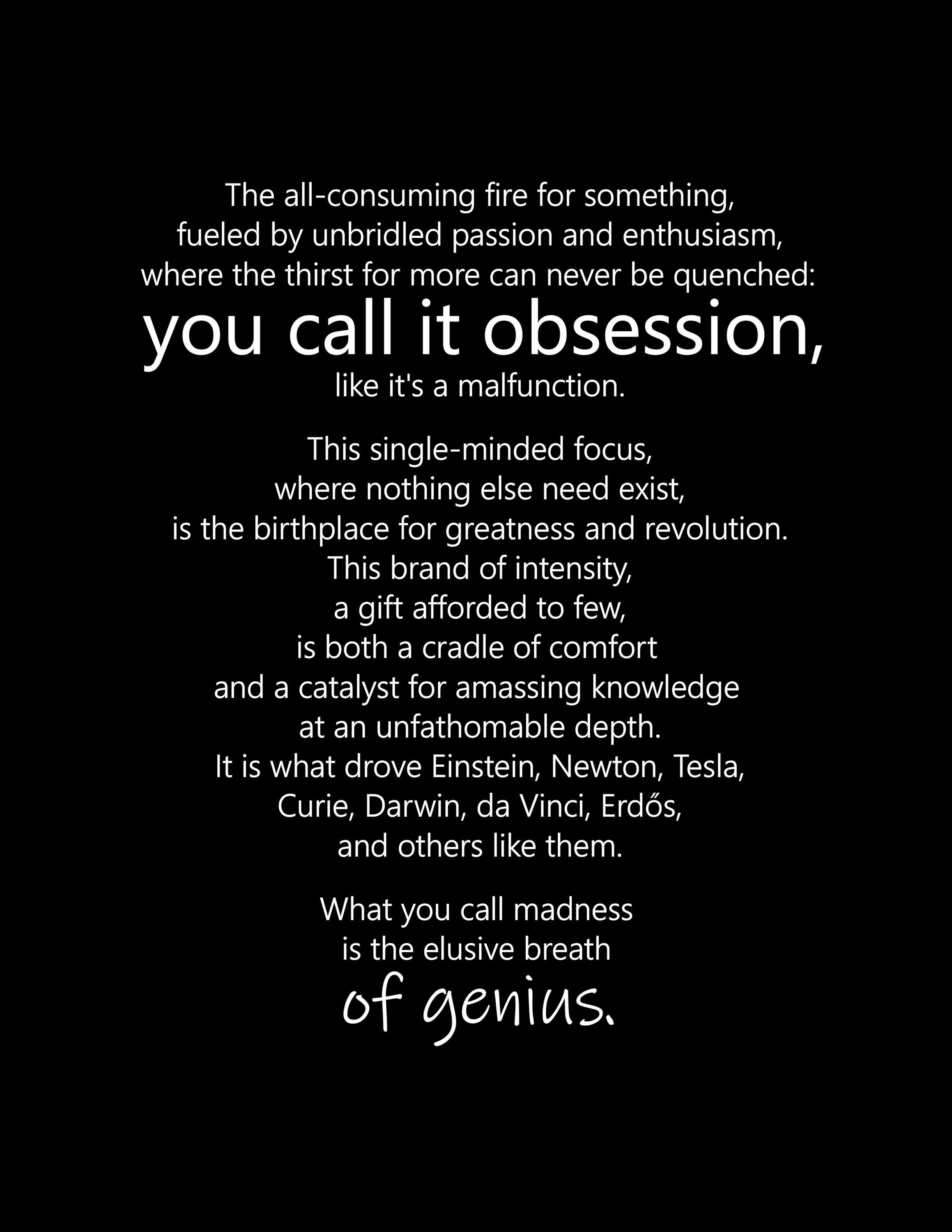 Obsession Autism Empowerment Poster / ASD Poster / Aspergers - Etsy