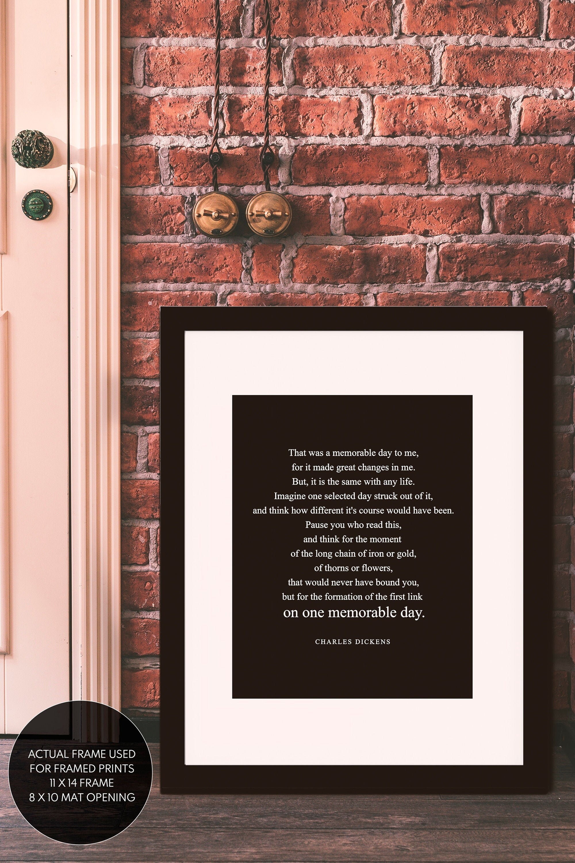One Memorable Day Quote Charles Dickens Literary Poster / - Etsy