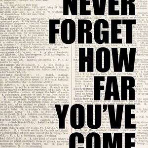 Never Forget - Dictionary Print / Inspirational Quote / Art Print - Etsy
