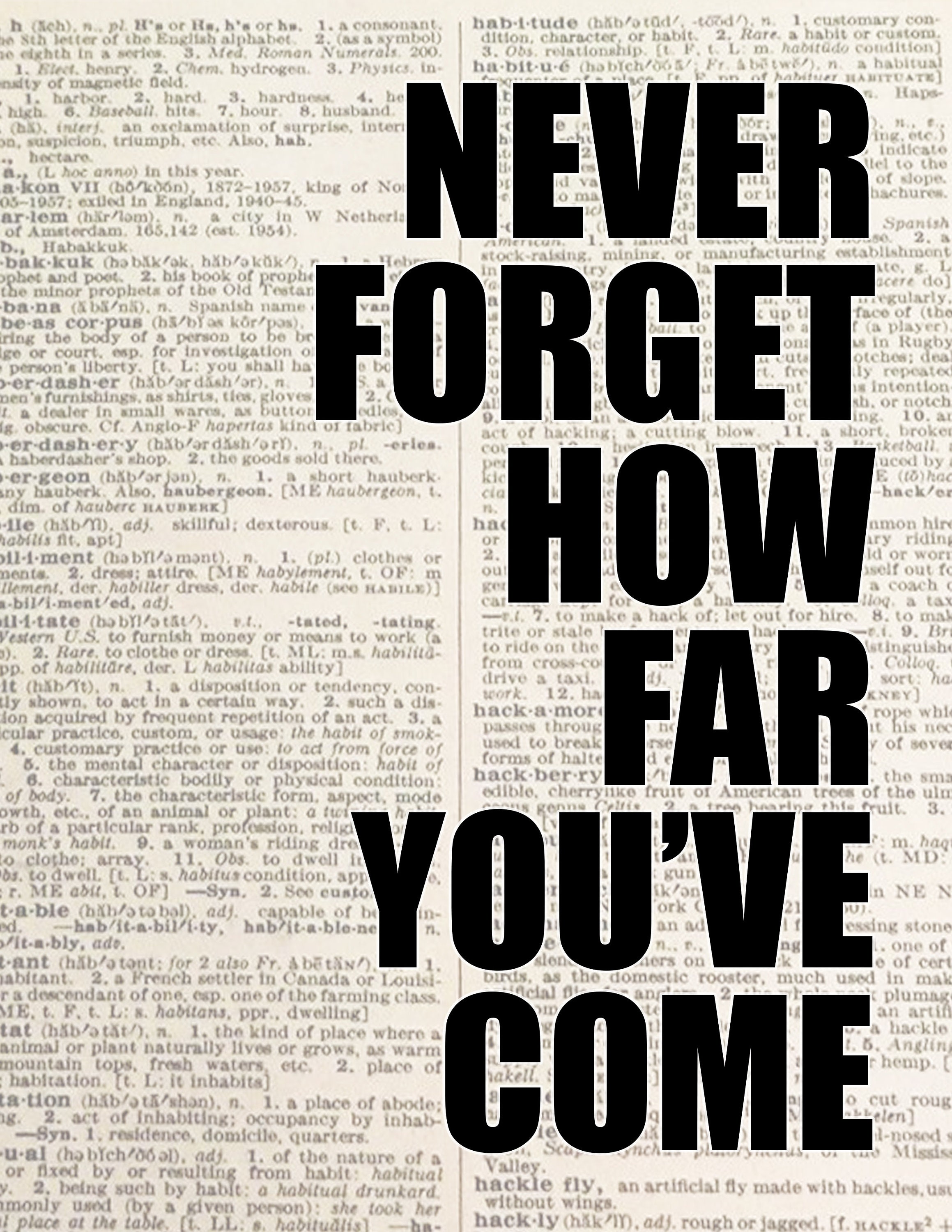Never Forget - Dictionary Print / Inspirational Quote / Art Print - Etsy
