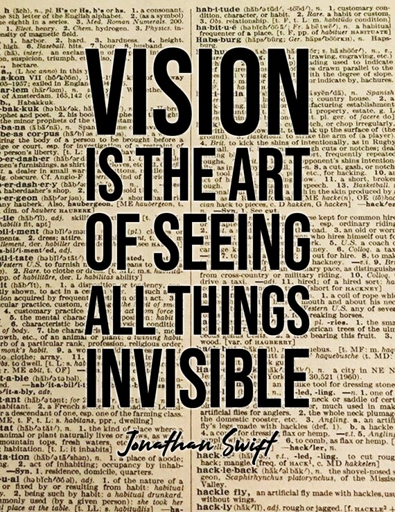 Vision Character Quotes Vision Quote Jonathan Swift, Literary Poster
