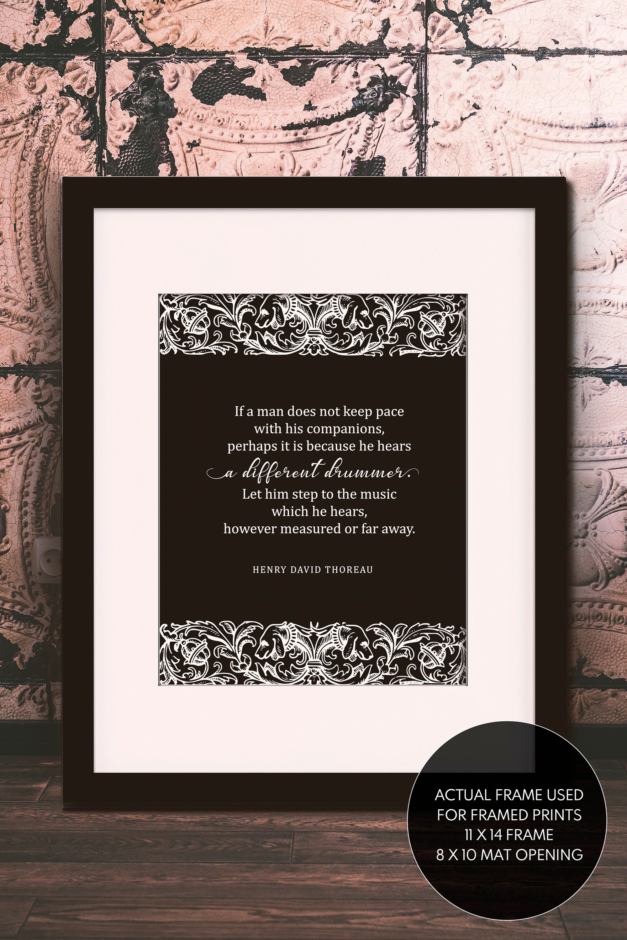 A Different Drummer Quote - Henry David Thoreau, Literary Poster ...