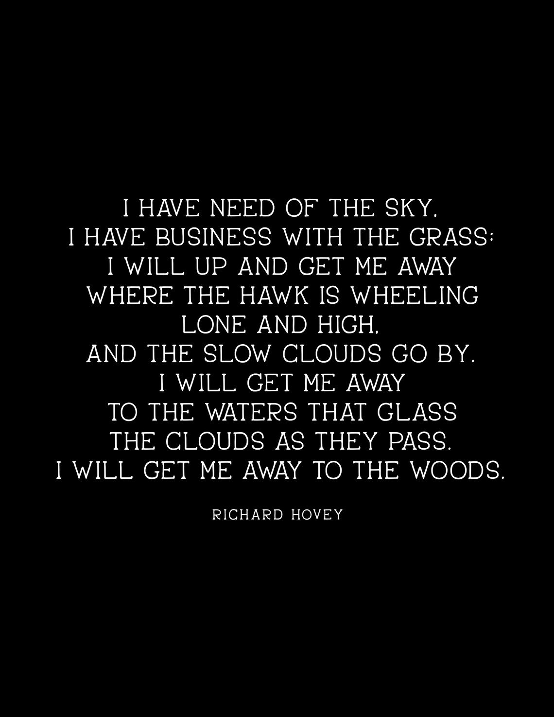 I Have Need of the Sky Quote Richard Hovey Literary Poster - Etsy