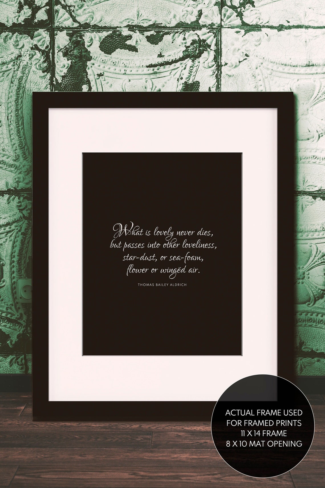 What is Lovely Never Dies, Thomas Bailey Aldrich - Literary Poster ...