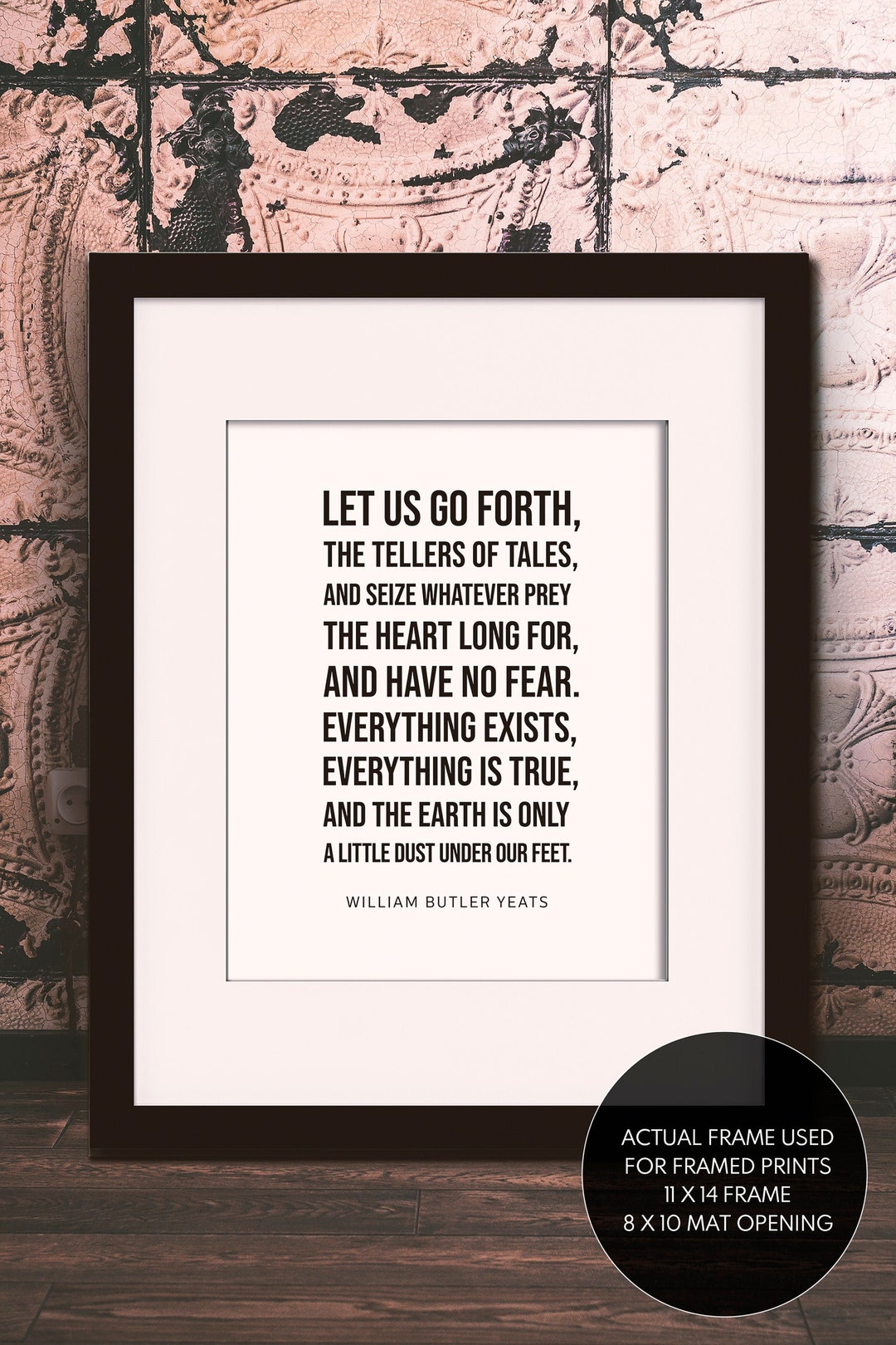 Let Us Go Forth Quote - William Butler Yeats, Literary Poster ...