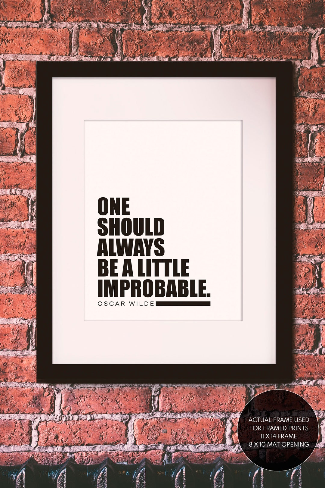 Improbable, Quote - Oscar Wilde, Literary Poster / Literary Quotes ...