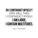 I Contain Multitudes Quote Walt Whitman, Literary Poster / Literary ...
