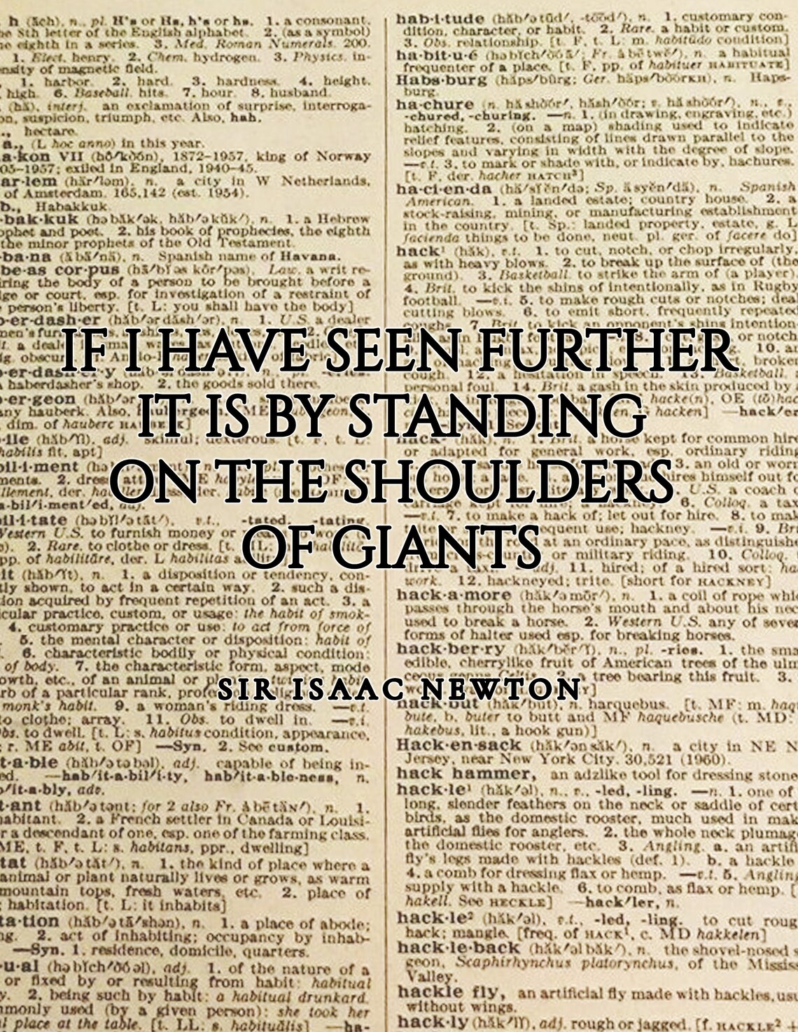 Standing on the Shoulders of Giants Quote Sir Isaac Newton - Etsy