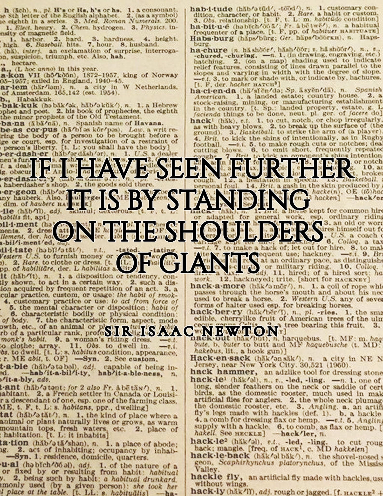 Standing on the Shoulders of Giants Quote Sir Isaac Newton - Etsy