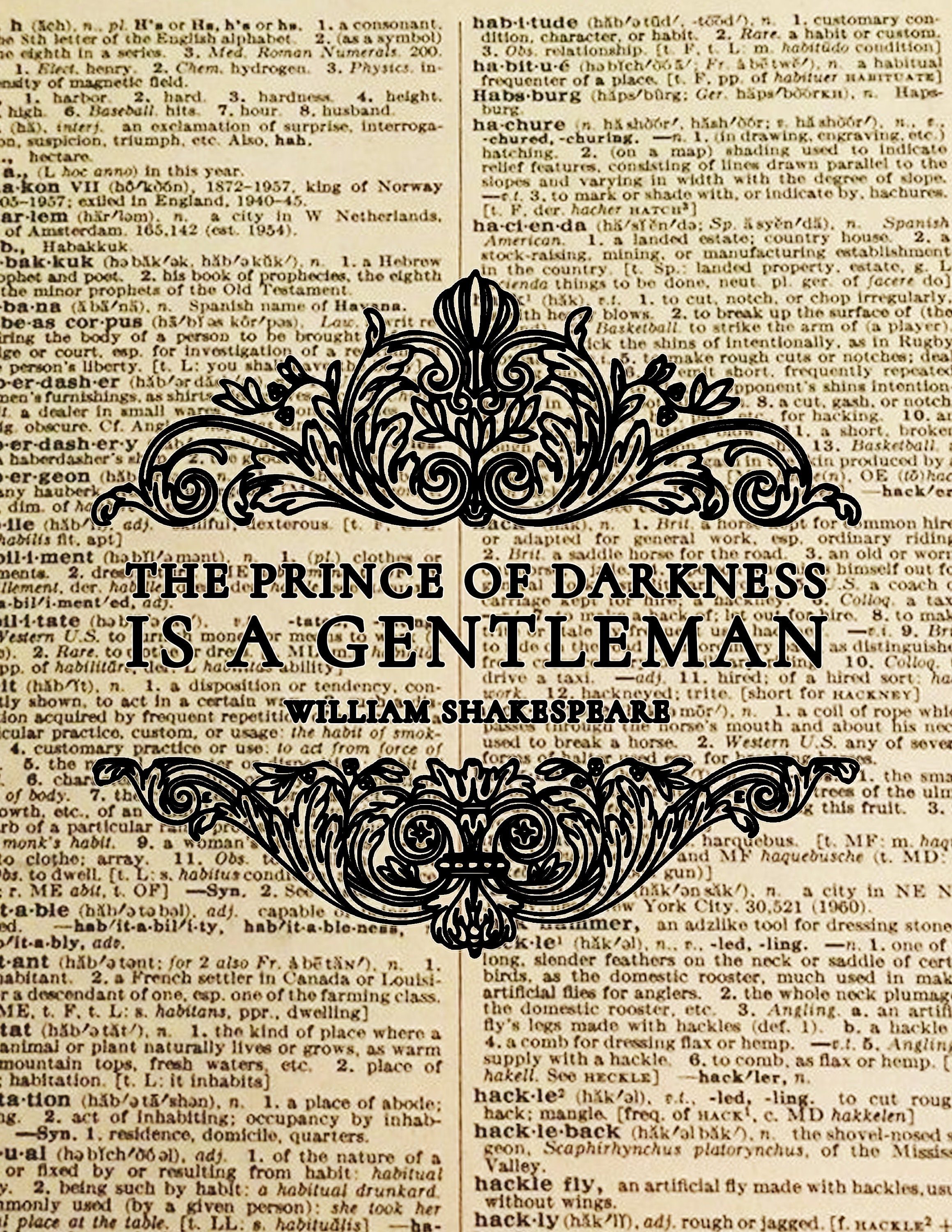 The Prince of Darkness Quote William Shakespeare Literary - Etsy