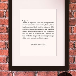 What A Stupendous Quote- Thomas Jefferson, Literary Poster / Historical ...