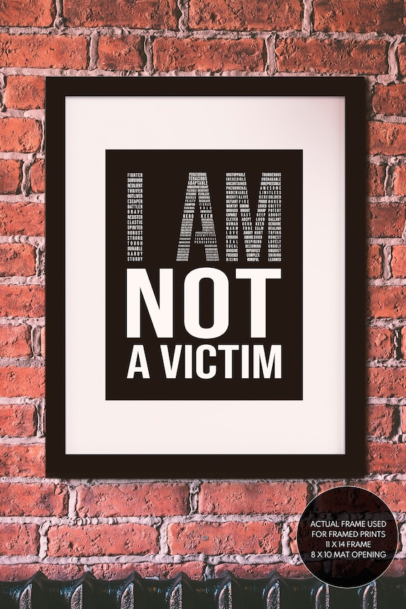 I Am Not A Victim empowerment poster / inspirational quote / | Etsy