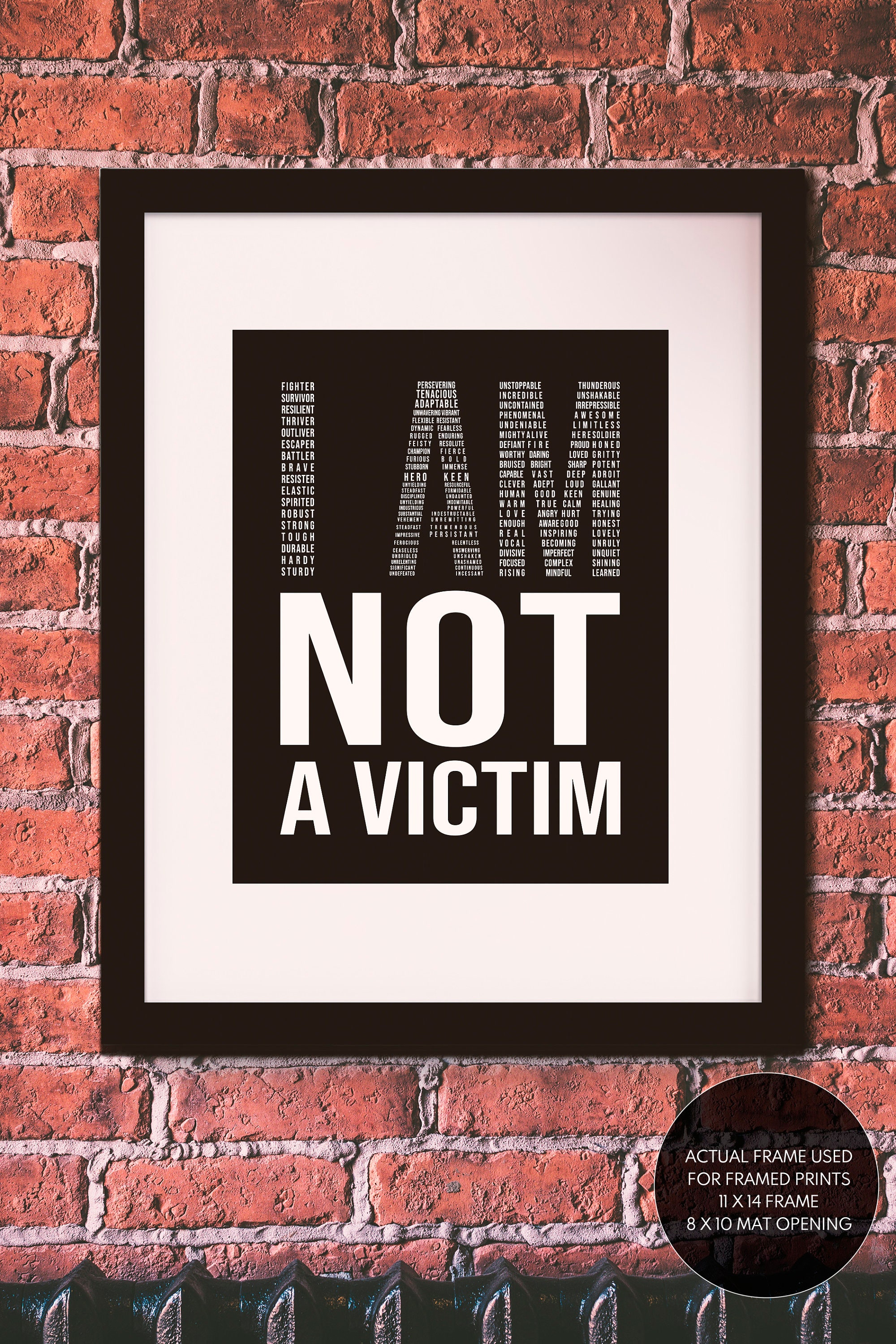 I Am Not A Victim - Empowerment Poster / Inspirational Quote / Art ...