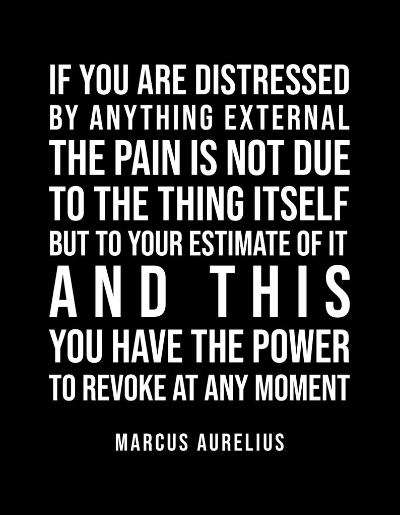 If You Are Distressed Quote / Marcus Aurelius, Literary Poster ...