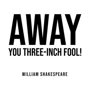 Three-inch Fool Quote William Shakespeare, Literary Poster / Literary ...