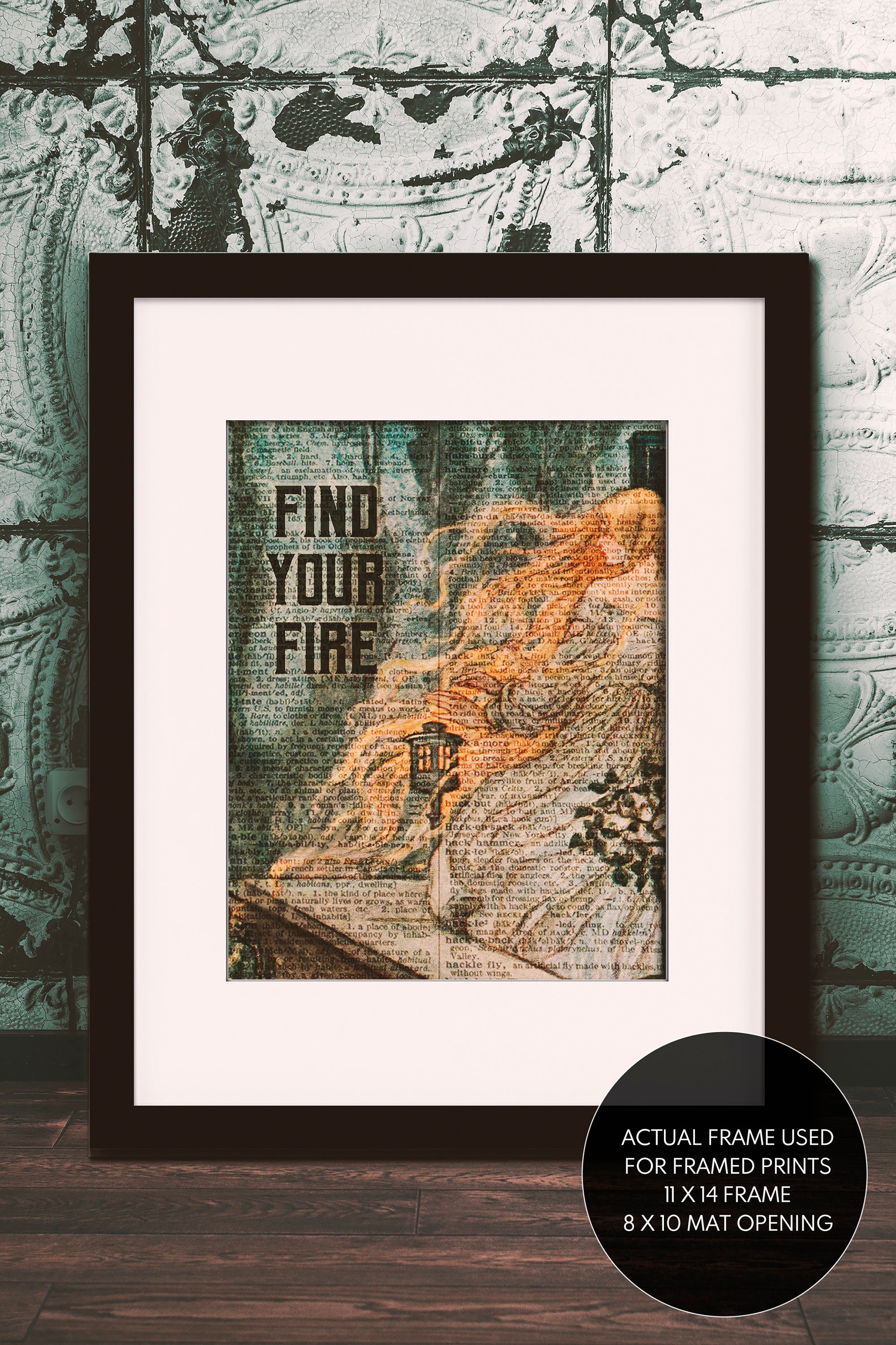 Find Your Fire Dictionary Art / Dictionary Print / Art Print - Etsy