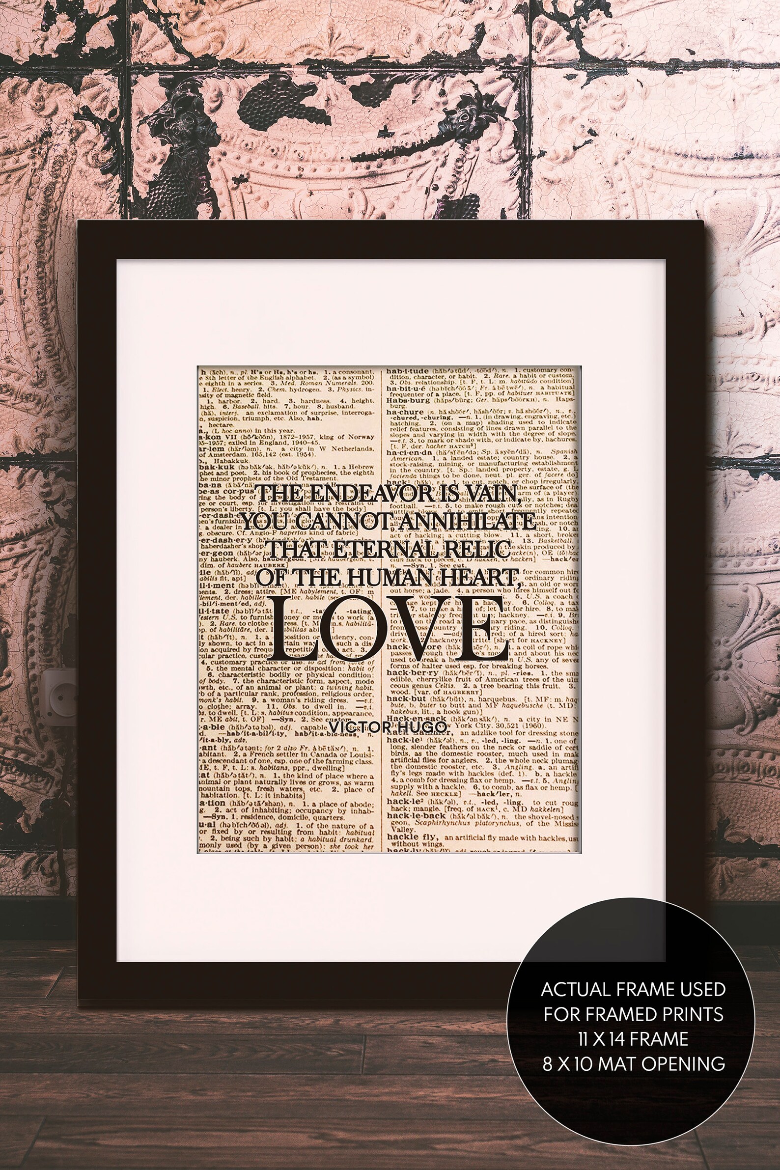 The Endeavor is Vain Quote / Victor Hugo, Literary Poster / Literary ...