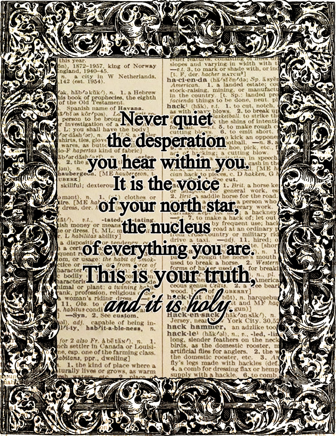 This is Your Truth - Dictionary Art / Poetry Quote / Art Print - Etsy
