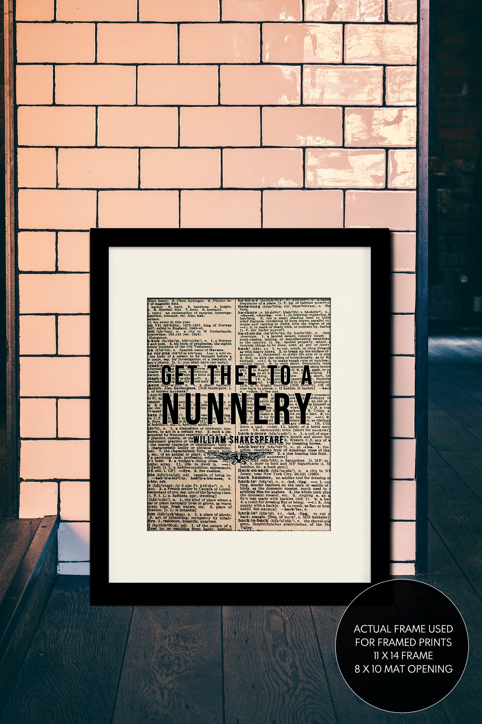 Get Thee to A Nunnery Quote William Shakespeare Literary - Etsy