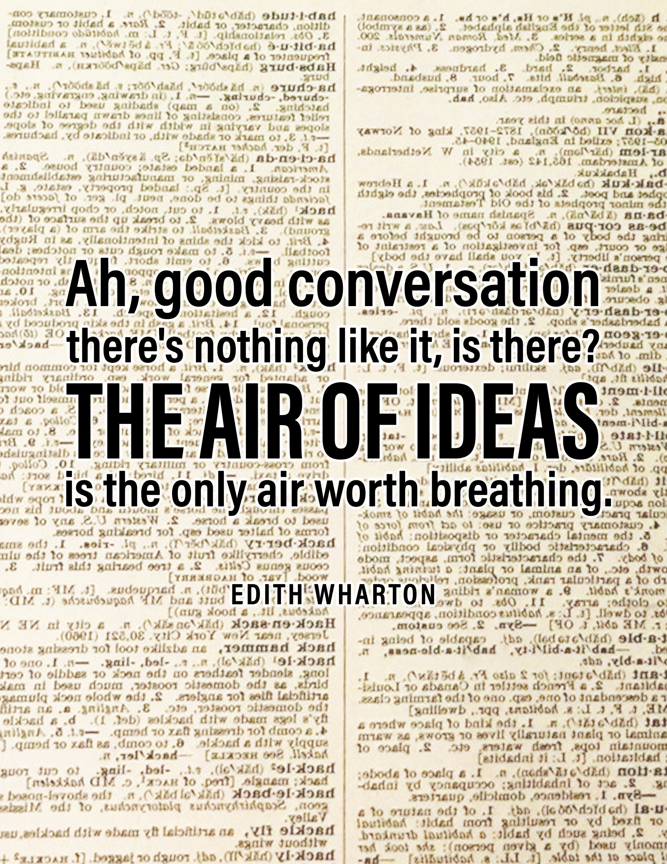 Good Conversation Quote Edith Wharton Literary Poster / - Etsy Good Conversation Quote Edith Wharton Literary Poster / - Etsy