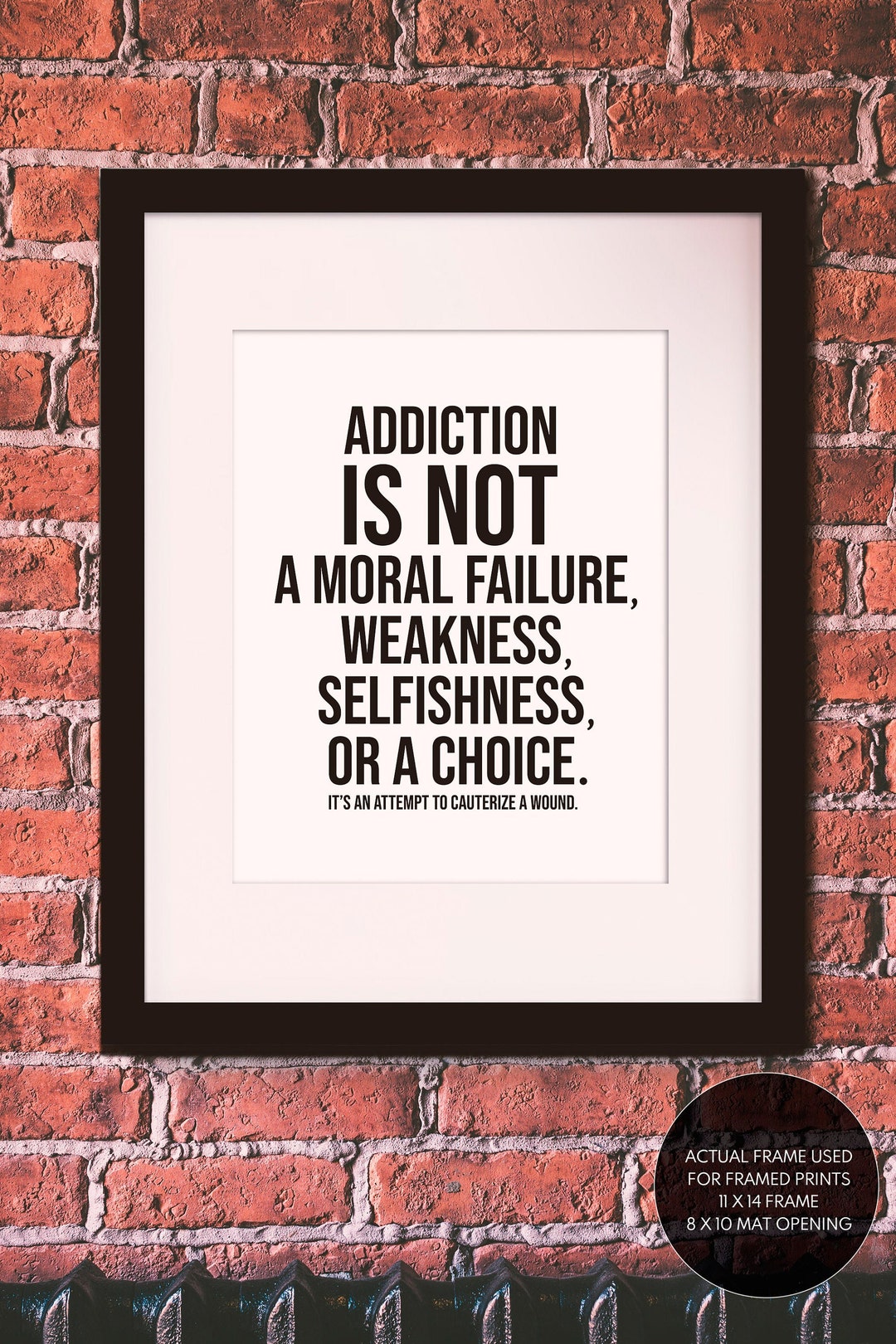 Addiction - Empowerment Poster / Inspirational Quote / Art Print - Etsy