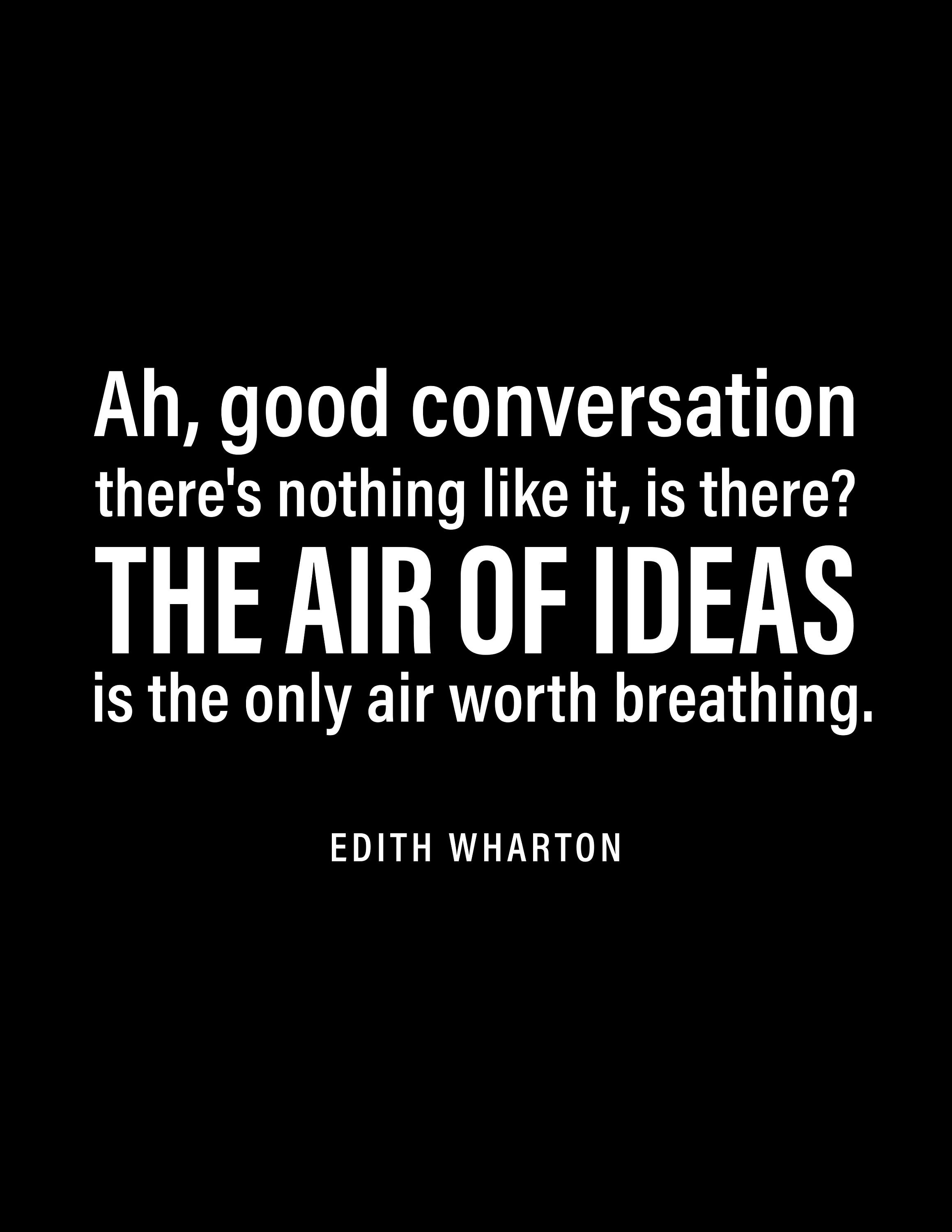 Good Conversation Quote Edith Wharton Literary Poster / - Etsy Good Conversation Quote Edith Wharton Literary Poster / - Etsy