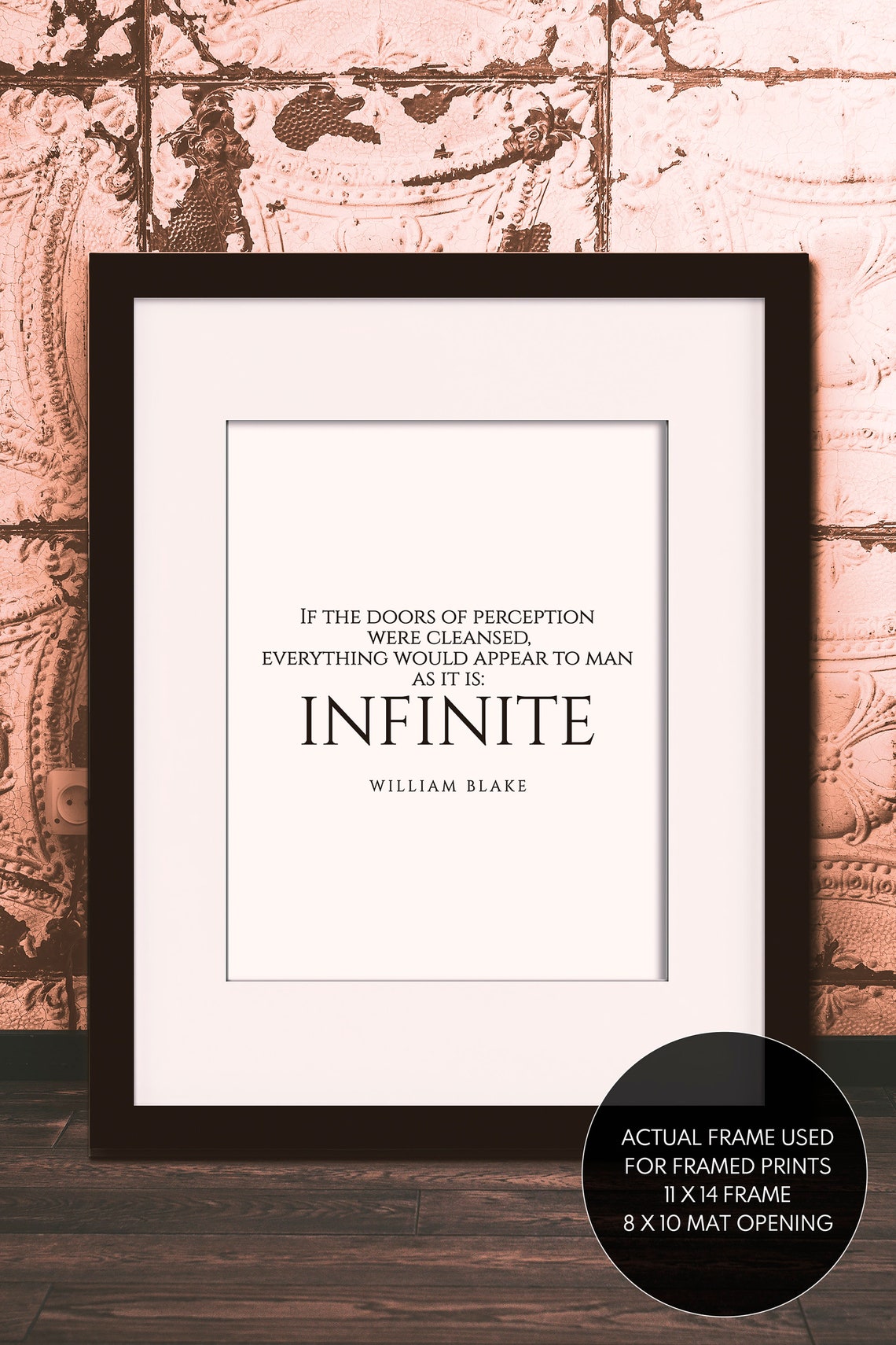 The Doors of Perception Quote, William Blake, Literary Poster ...