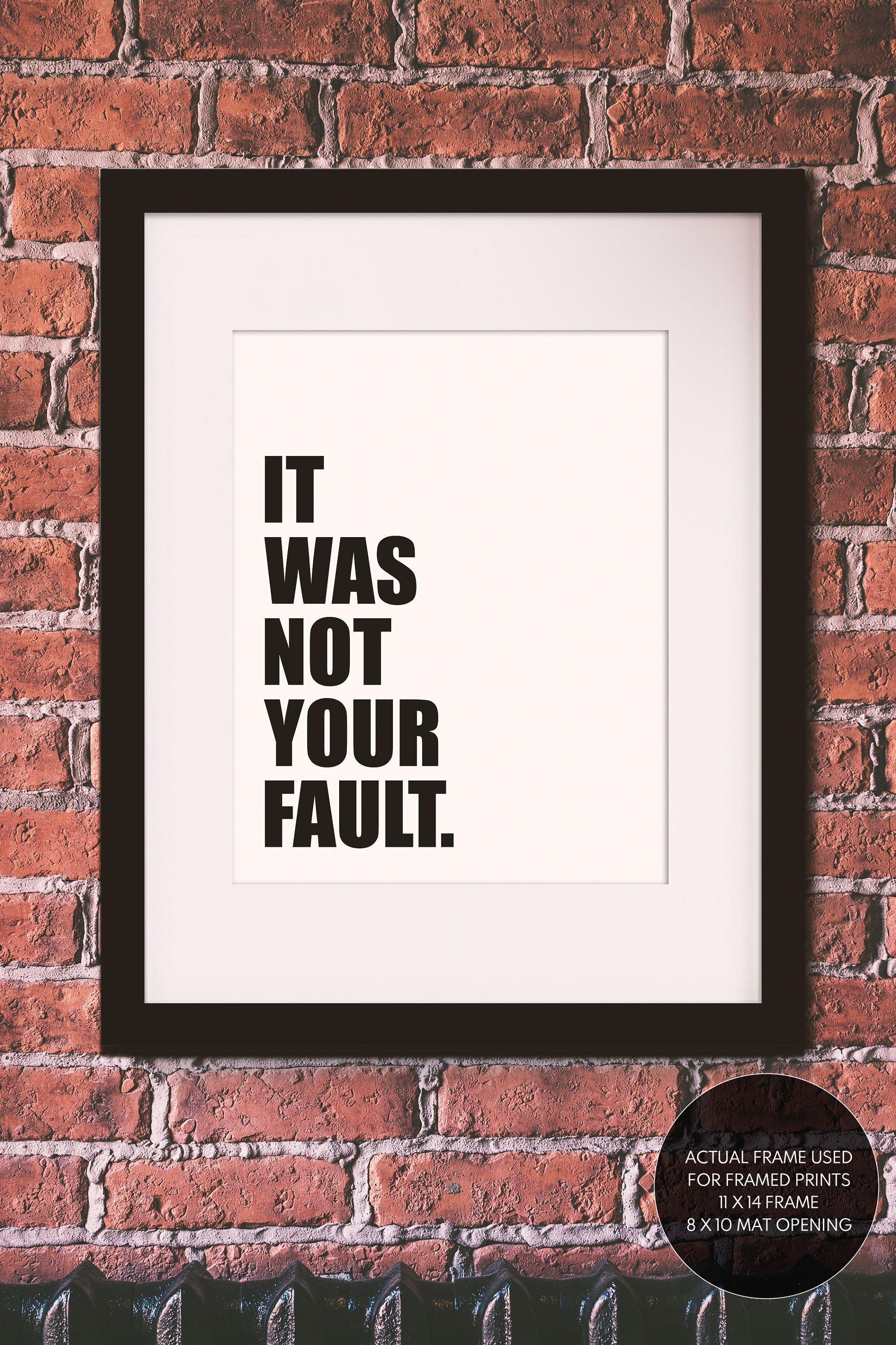 Not Your Fault empowerment poster / inspirational quote / | Etsy