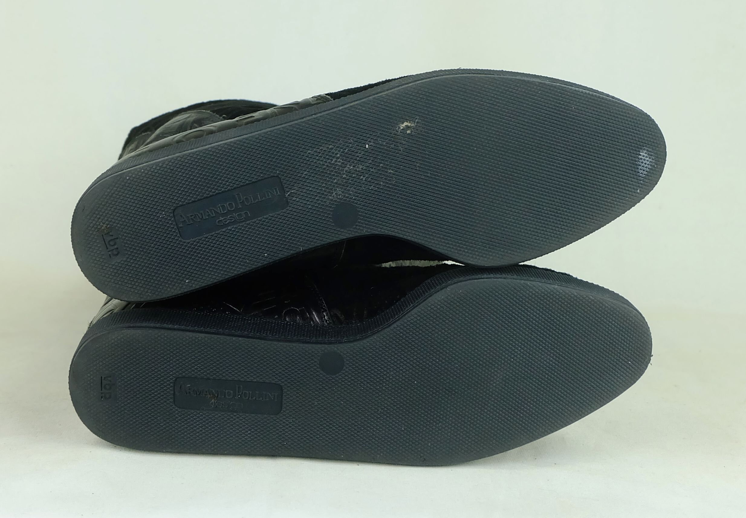 Armando Pollini 80s Boots Black Leather Faux Fur UK 4 US 6 - Etsy