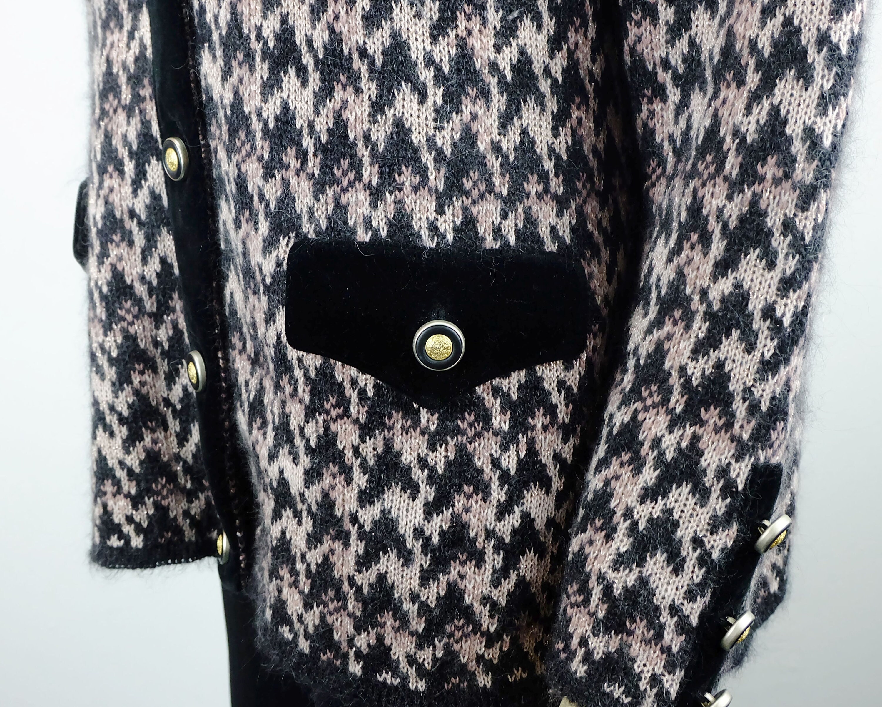 Basler Vintage 1980s Mohair CARDIGAN Mohair Lurex Velvet Size L - Etsy UK