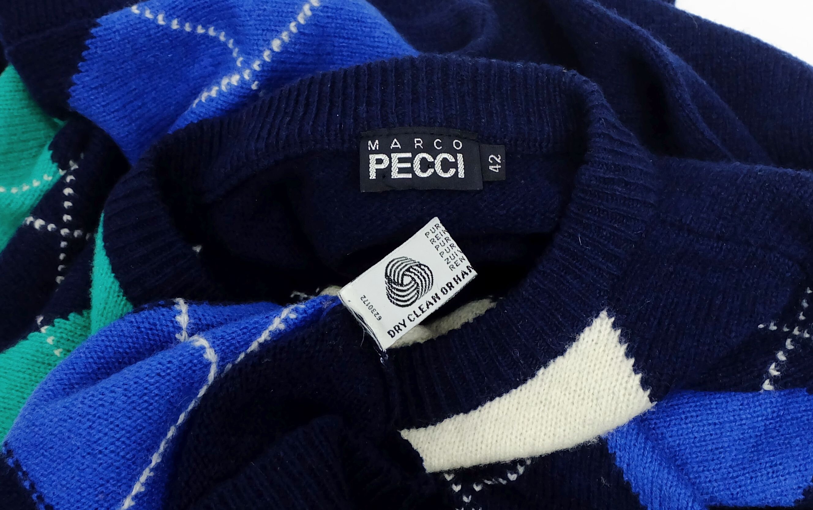 True Vintage 1990s Marco Pecci Argyle Pattern SWEATER Uk 12 to - Etsy UK