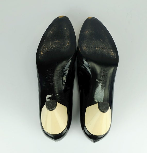 vintage studio pollini 1980s 1990s two-tone patent le… - Gem