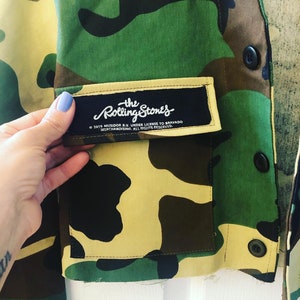 Camo Cropped Reworked Rolling Stones Jacket - Etsy