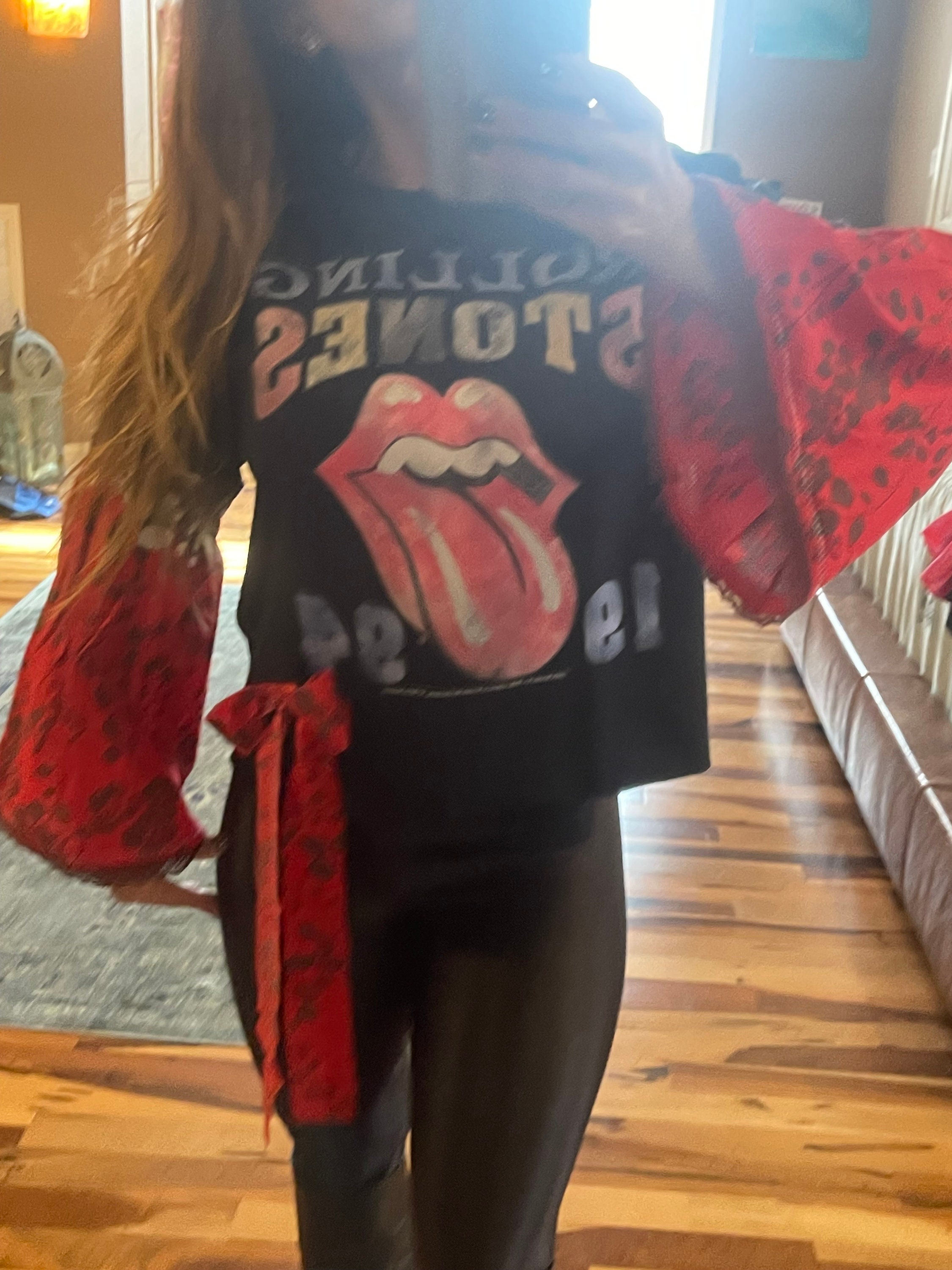 Bell Sleeve Cropped Band Tee - Etsy