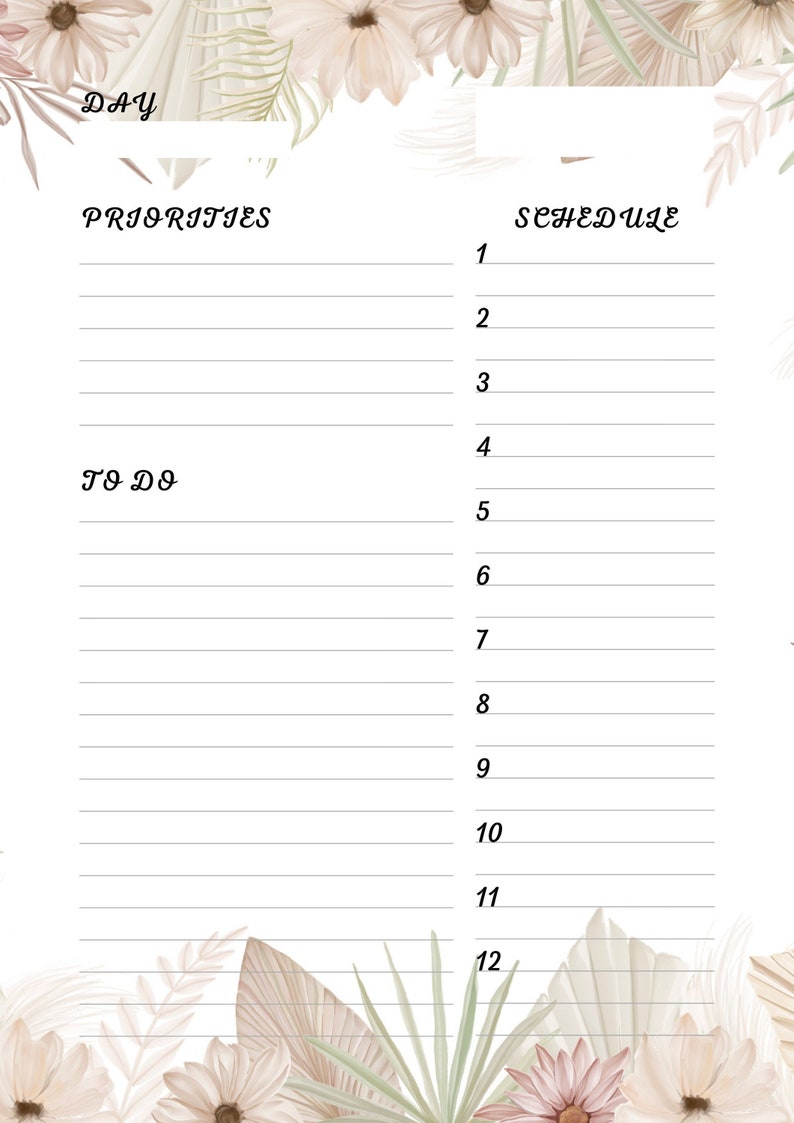 Daily Printable Planner Page - Etsy