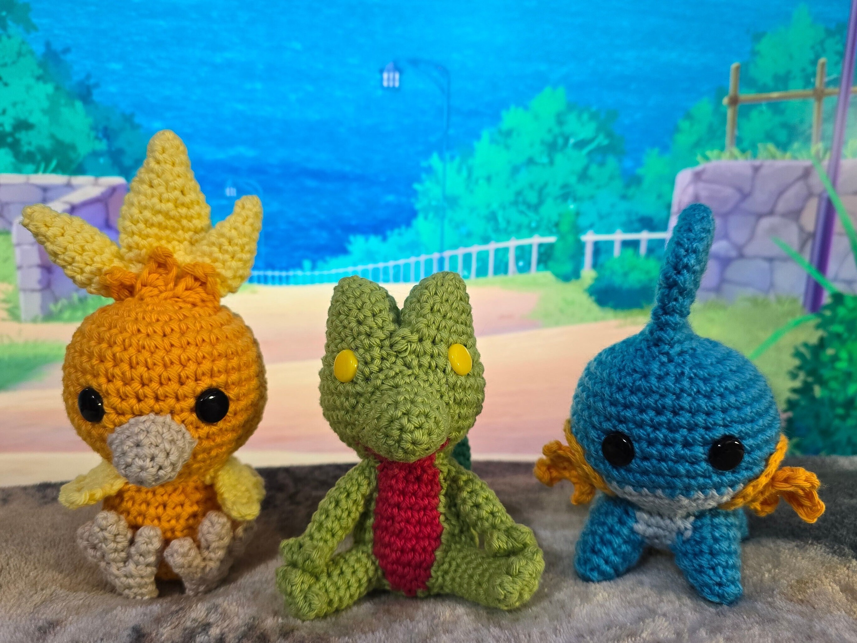 Hoenn Starters Amigurumi Plush Treecko, Mudkip, Torchic - Etsy