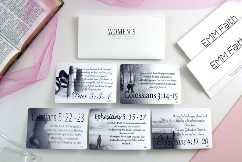 Women's Scripture Cards, Bible Verse Cards, Encouragement, Memorization ...