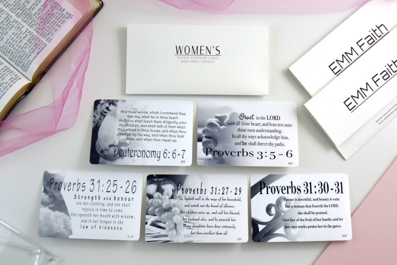 Women's Scripture Cards, Bible Verse Cards, Encouragement, Memorization ...