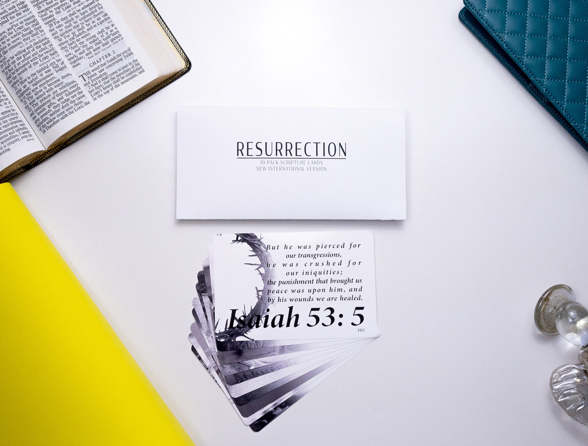 Resurrection Scripture Cards, Bible Verse Cards, Encouragement ...