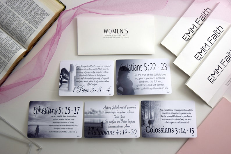 Women's Scripture Cards, Bible Verse Cards, Encouragement, Memorization ...
