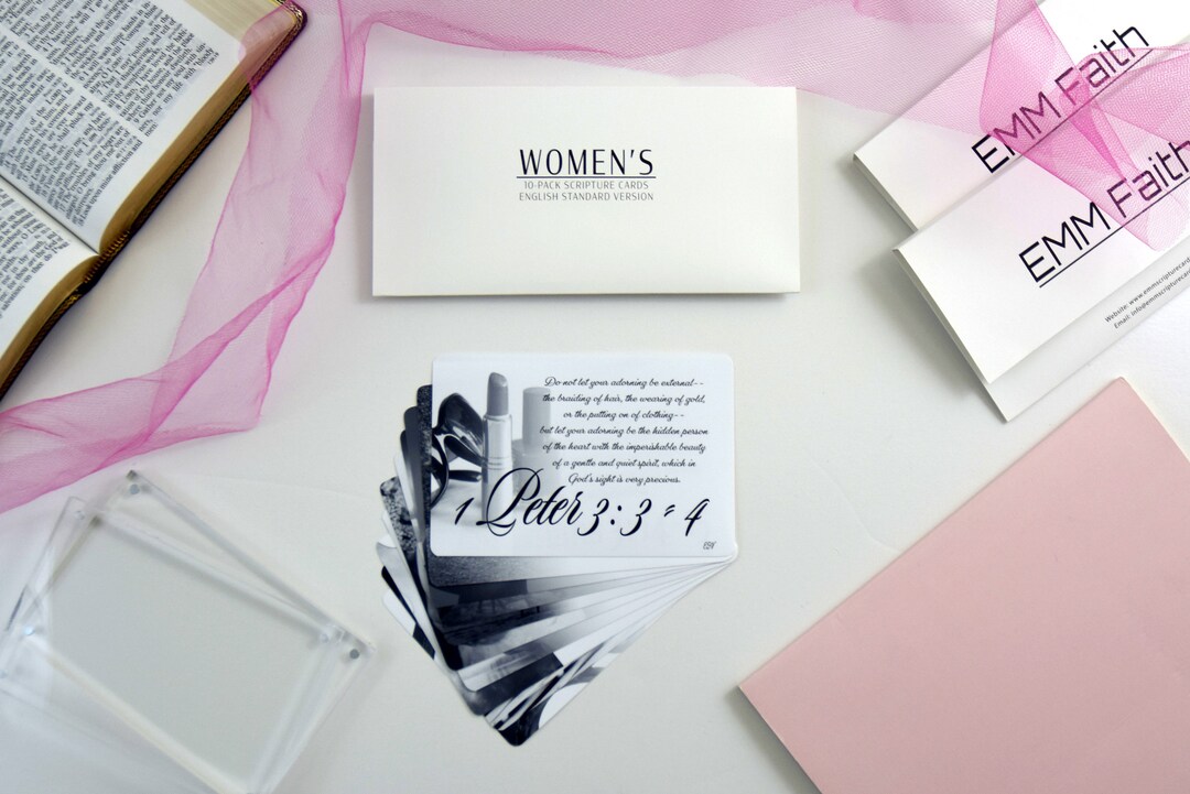 Women's Scripture Cards, Bible Verse Cards, Encouragement, Memorization ...