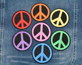 Mini Peace Sign Patch Applique Purple 1 3-pack, Iron On - Etsy