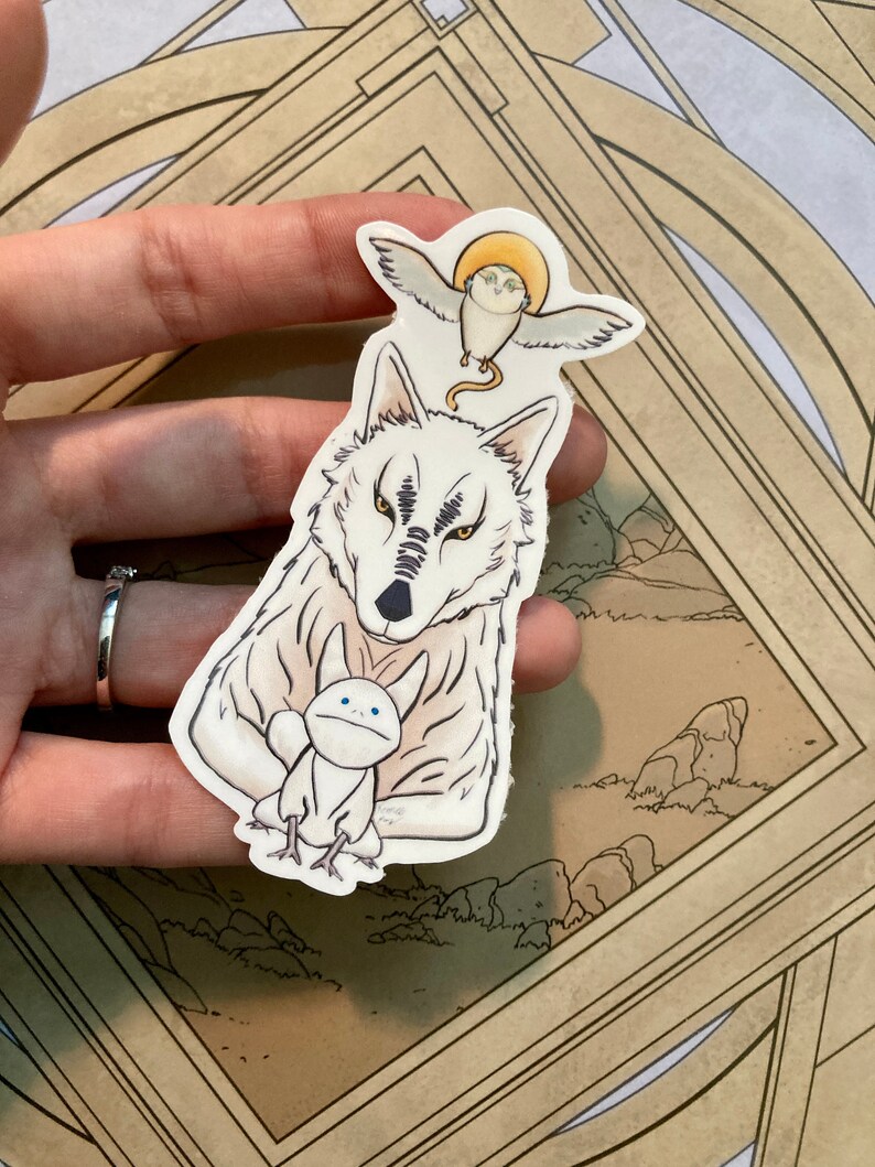 Loth Wolf Loth Cat Morai Vinyl Sticker - Etsy