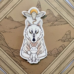 Loth Wolf Loth Cat Morai Vinyl Sticker - Waterproof/decal/glossy - Etsy