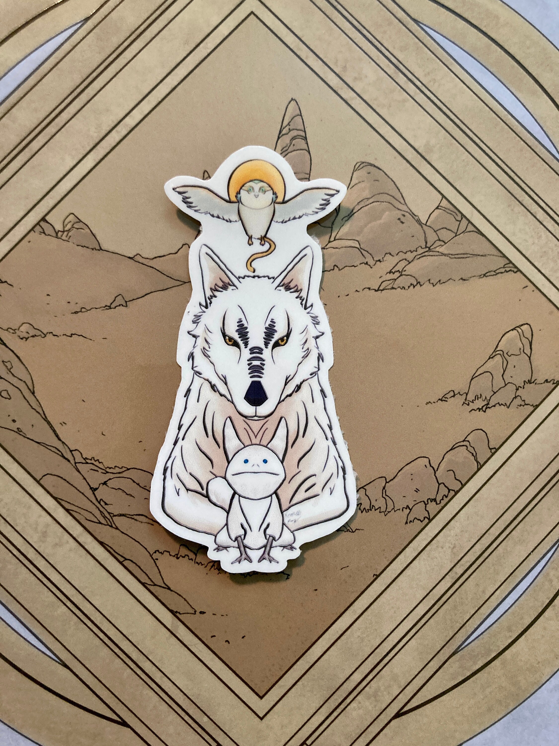 Loth Wolf Loth Cat Morai Vinyl Sticker - Etsy