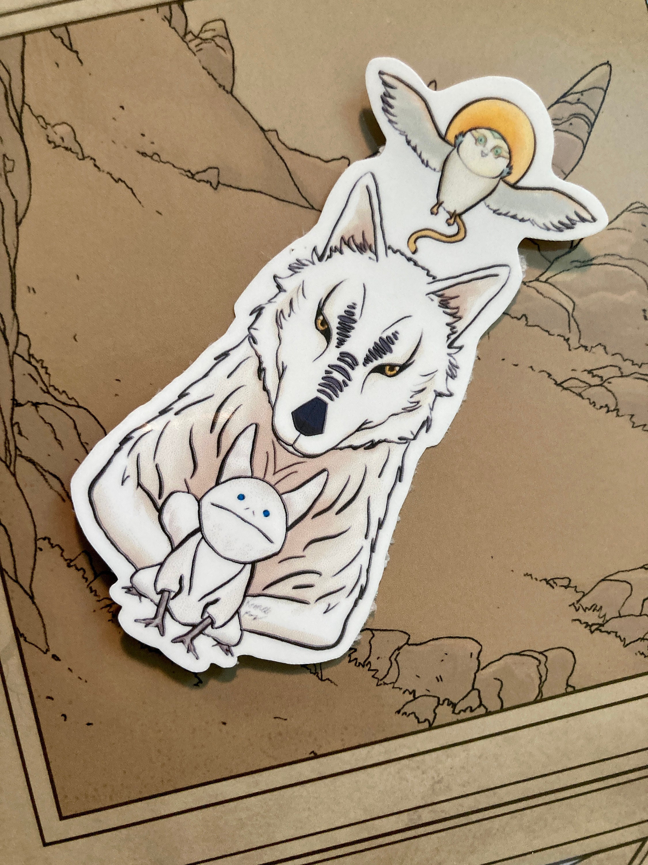 Loth Wolf Loth Cat Morai Vinyl Sticker - Etsy