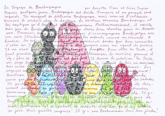 Barbapapa and the Barbapapa Family a Reader's Poster | Etsy